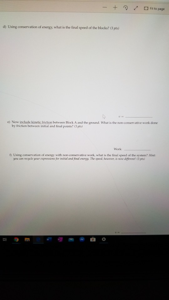 Solved ideal. W A H Two blocks, Block A and Block B both of | Chegg.com