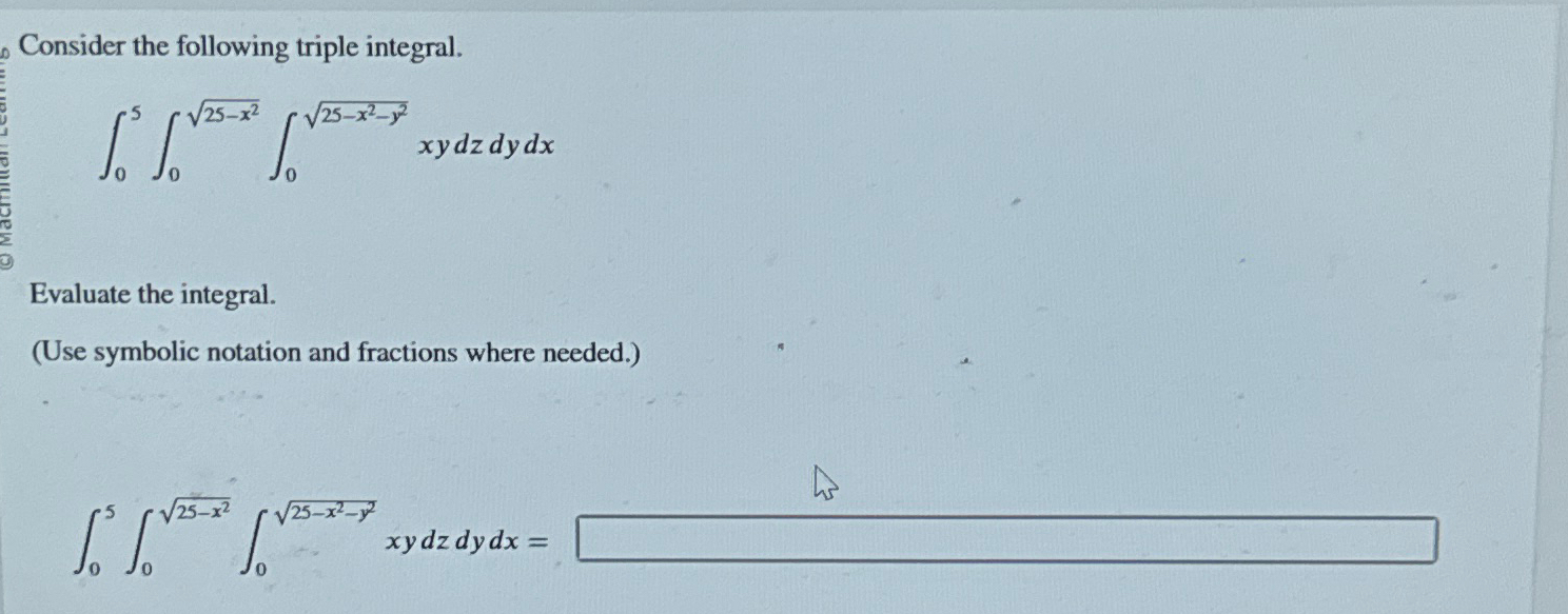 Solved Consider the following triple | Chegg.com
