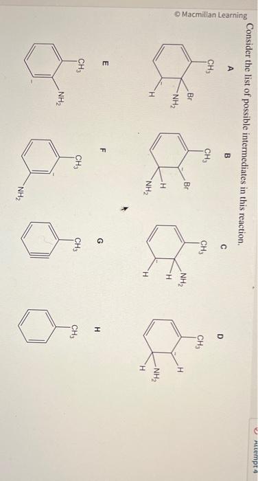 Solved useing the reaction, which intermediates form | Chegg.com
