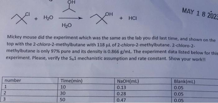 MAY 18202 Mickey mouse did the experiment which was | Chegg.com