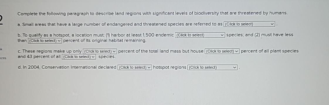 Solved Complete the following paragraph to describe land | Chegg.com