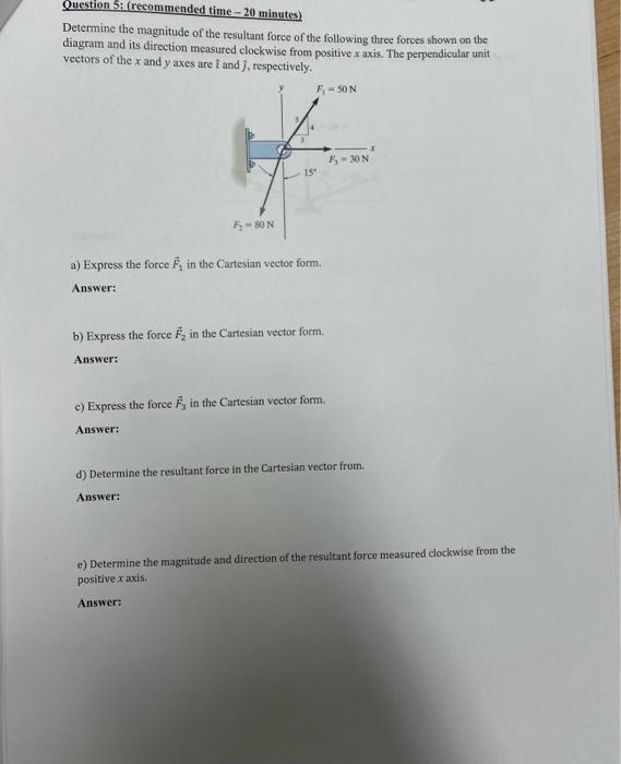 Solved Three forces act on the bracket. Determine the | Chegg.com