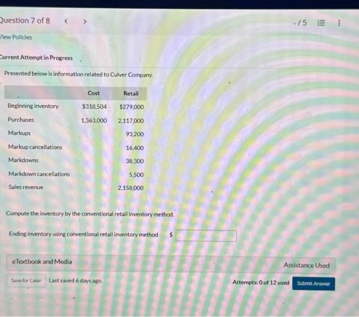 Solved Current Attempt in Progress Presented below is | Chegg.com