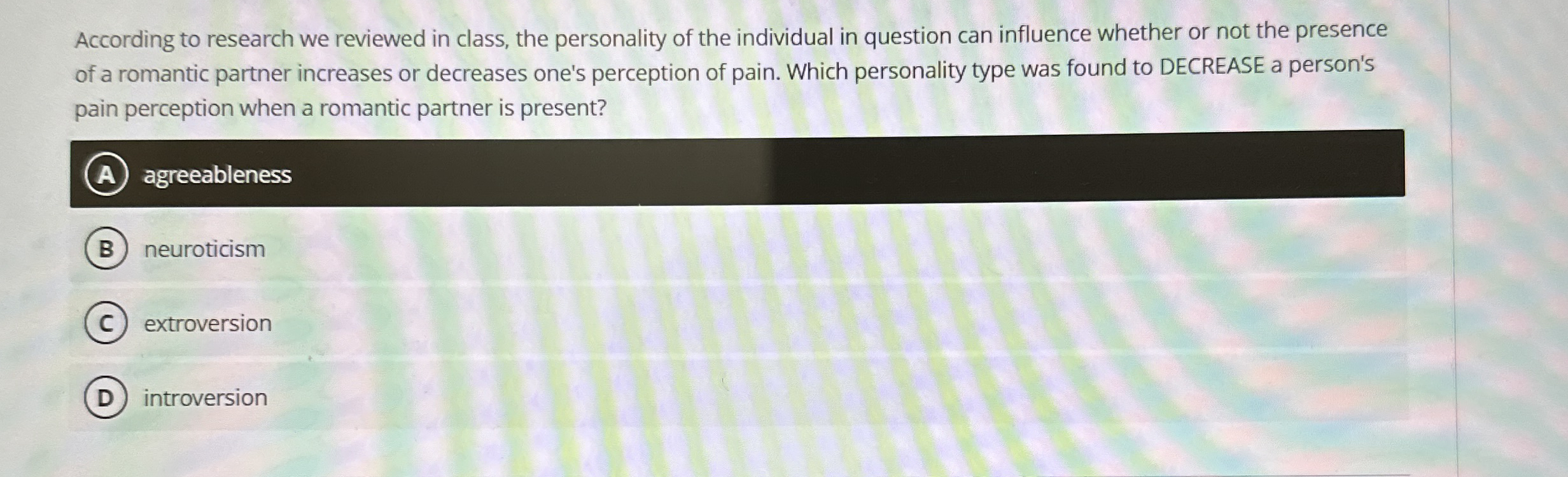 Solved According to research we reviewed in class, the | Chegg.com