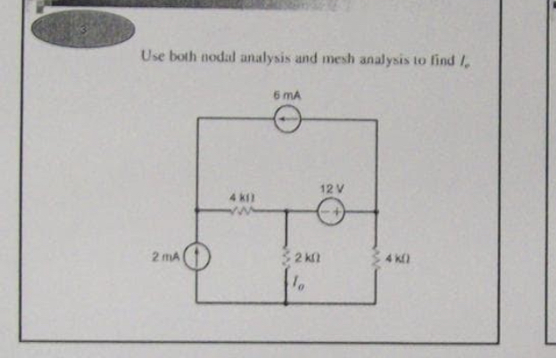 Solved Use both nodal analysis and mesh analysis to find Ie. | Chegg.com