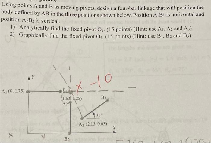 Solved Using points A and B as moving pivots, design a | Chegg.com