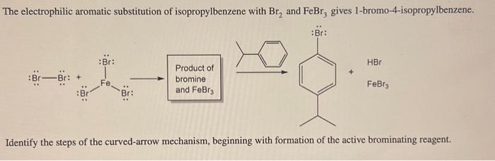 Solved The electrophilic aromatic substitution of | Chegg.com