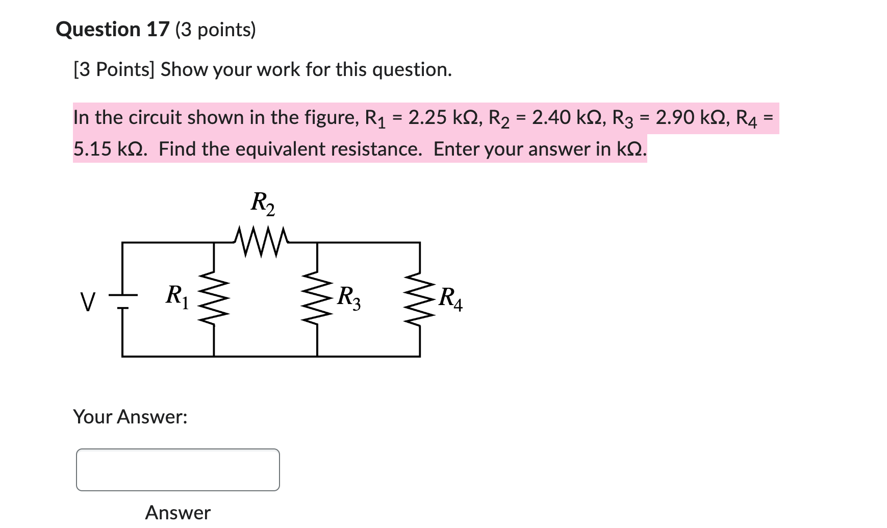Solved Question 17 (3 ﻿points)[3 ﻿Points] ﻿Show your work | Chegg.com
