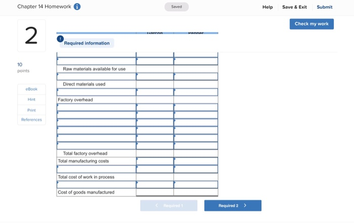Solved Chapter 14 Homework A Saved Help Save & Exit Submit | Chegg.com