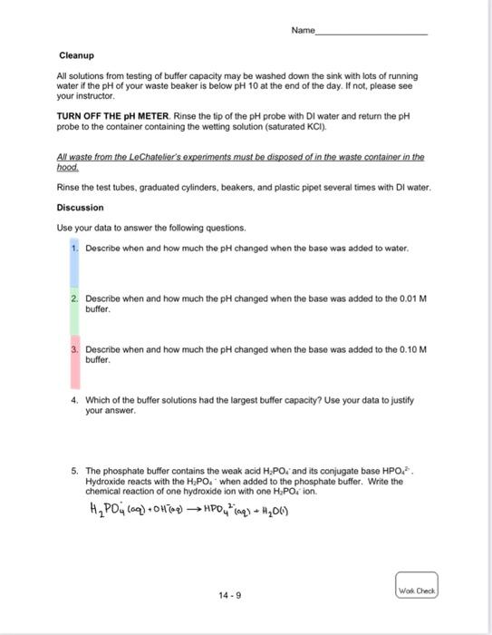 Solved Buffer Capacity of 0.10 M Phosphate Buffer 1. USING A | Chegg.com