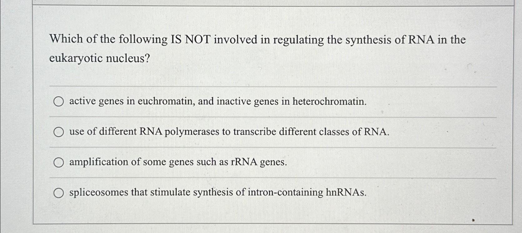 Solved Which of the following IS NOT involved in regulating | Chegg.com