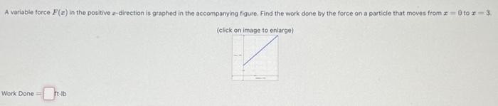 Solved A variable force F(x) in the positive x-direction is | Chegg.com