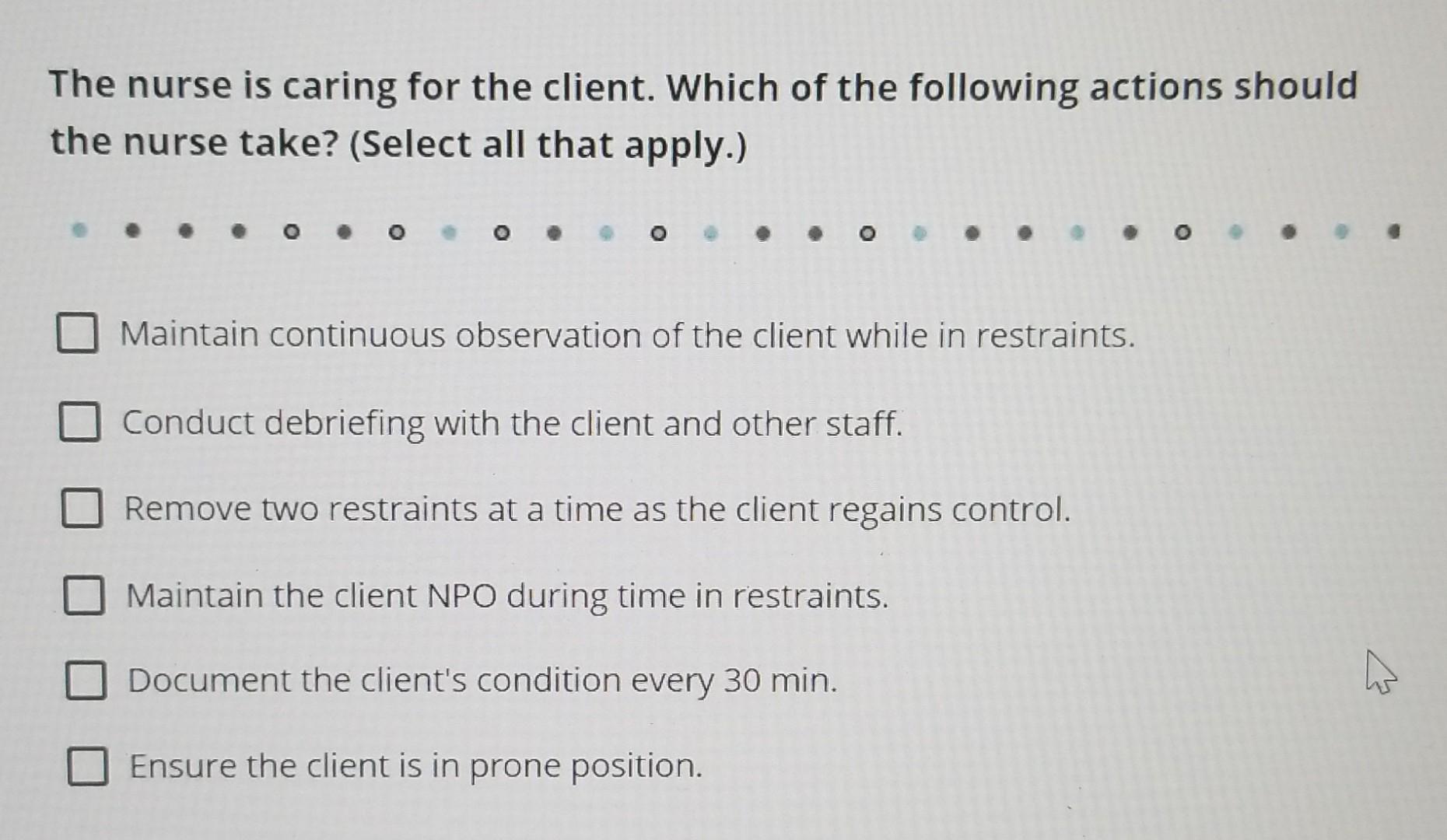 A nurse is caring for a client who has a personality | Chegg.com