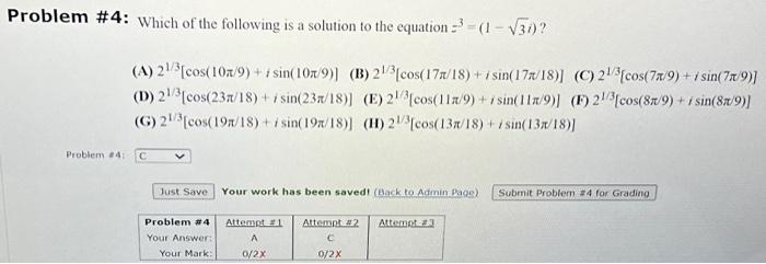 Solved roblem \#4: Which of the following is a solution to | Chegg.com