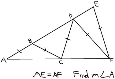 Solved There are 4 isosceles triangles together that form | Chegg.com