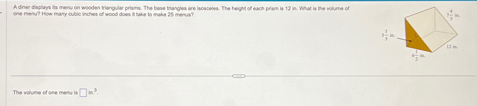 Solved A diner displays its menu on wooden triangular | Chegg.com