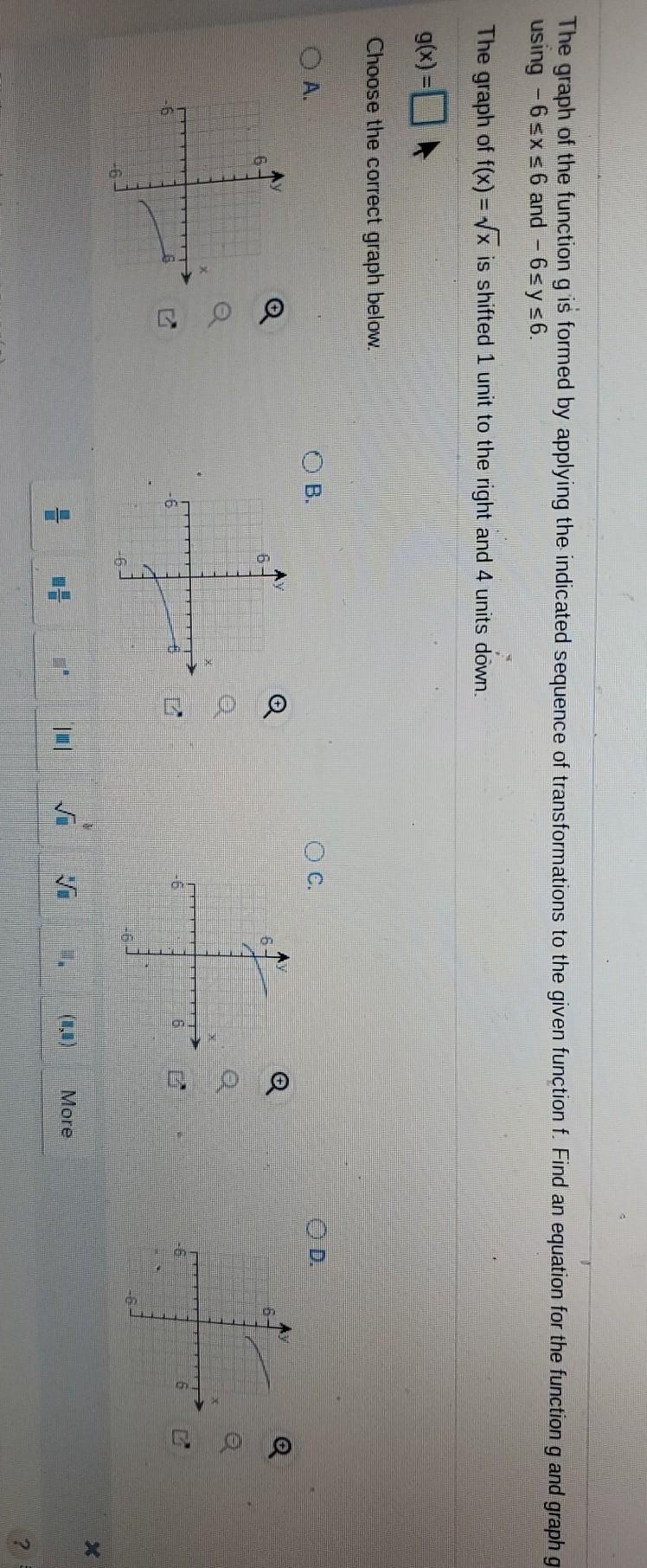Solved The graph of the function g'is formed by applying the | Chegg.com