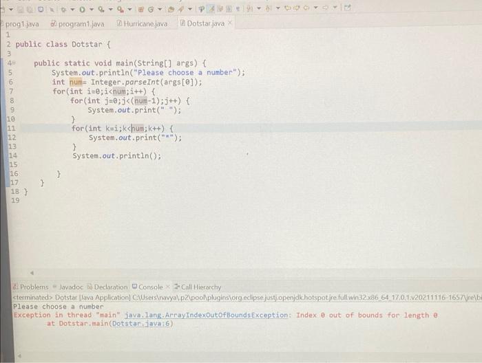 Solved 4 um non OOO progi java o program java Hurricane java | Chegg.com