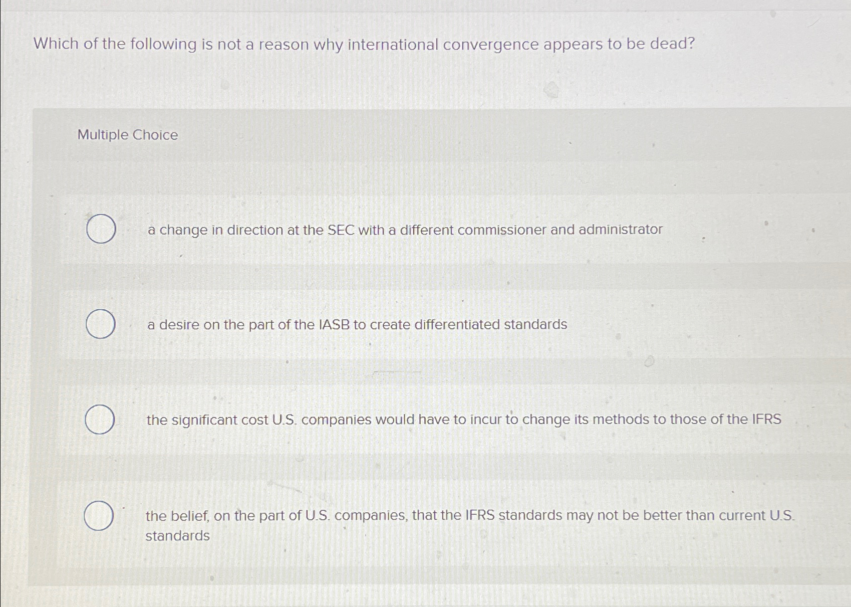 Solved Which of the following is not a reason why | Chegg.com