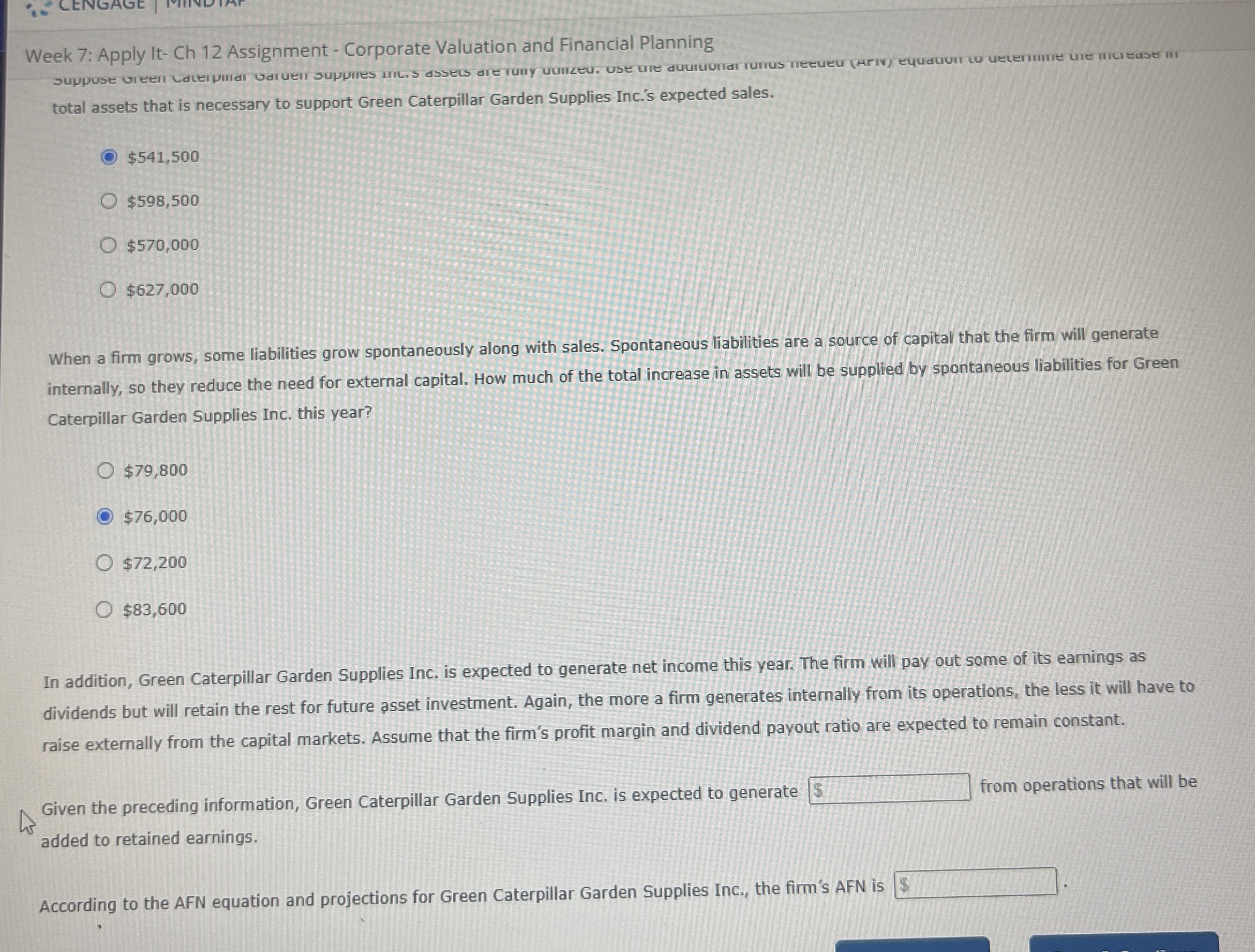 Solved Week 7: Apply It- ﻿Ch 12 ﻿Assignment - ﻿Corporate | Chegg.com