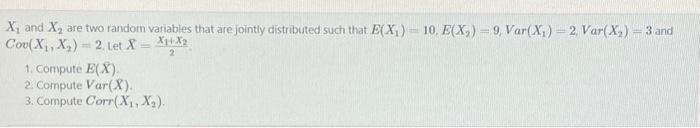 Solved X1 and X2 are two random variables that are jointly | Chegg.com