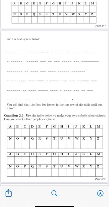 Solved 2 Substitution Cipher To use a substitution cipher we | Chegg.com