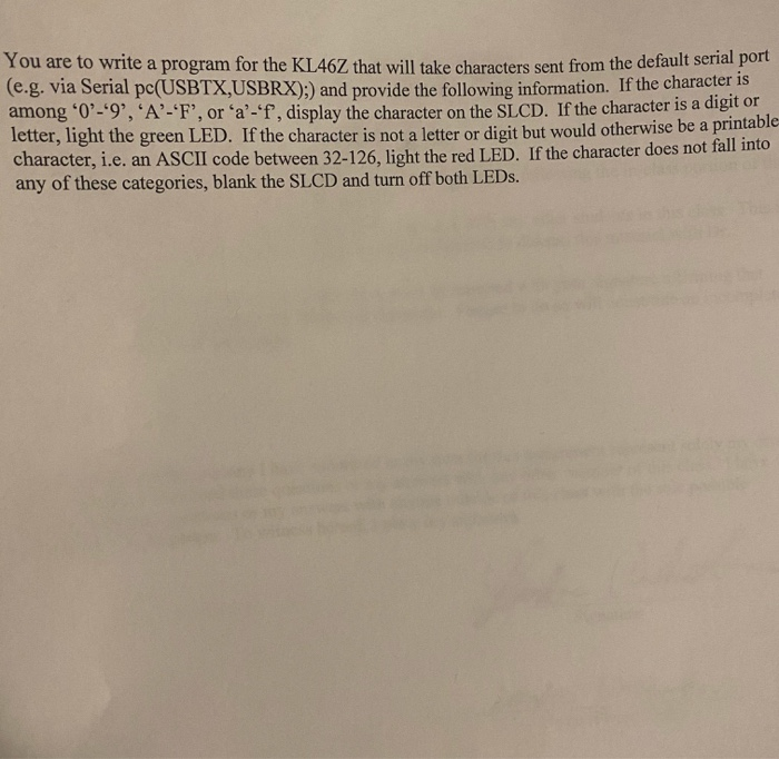 Solved assume the use of the freedom KL46Z board and | Chegg.com