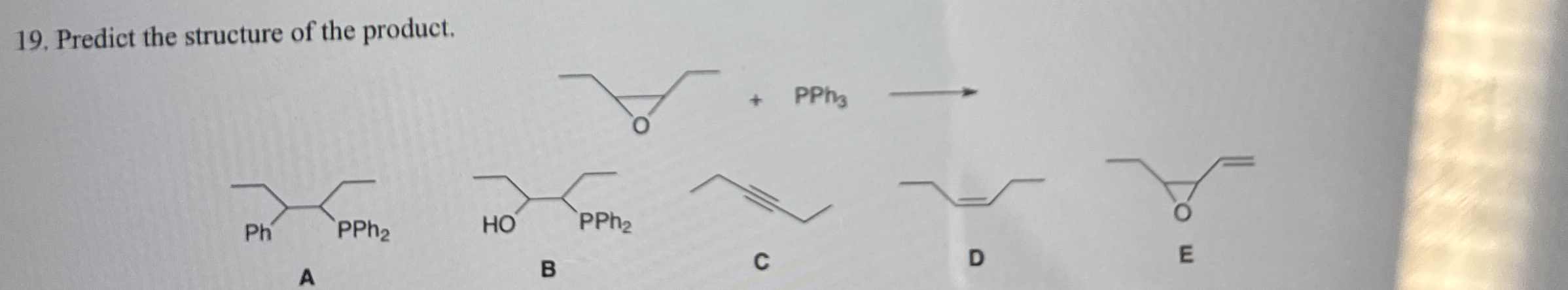 Solved Predict the structure of the product.PPh_(3) | Chegg.com