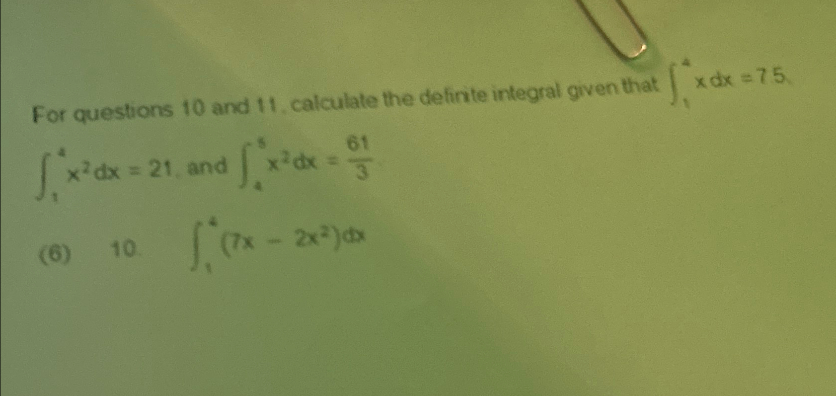 Solved For questions 10 ﻿and 11 . ﻿calculate the delinte | Chegg.com