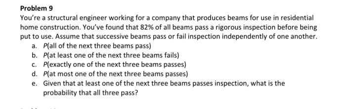 Solved Problem 9 You're a structural engineer working for a | Chegg.com