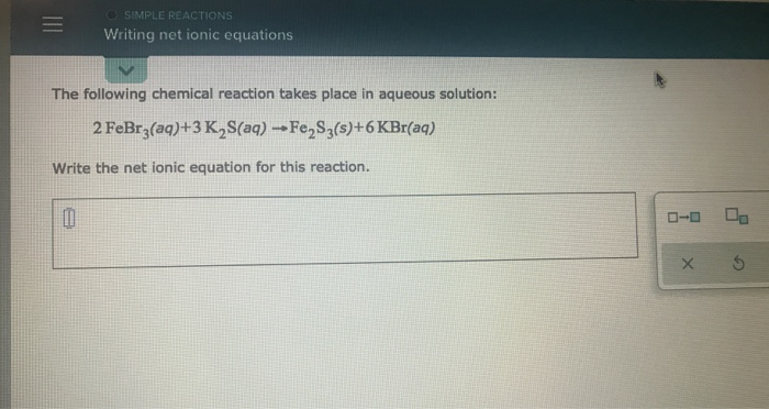 Solved SIMPLE REACTIONS Writing net ionic equations The | Chegg.com
