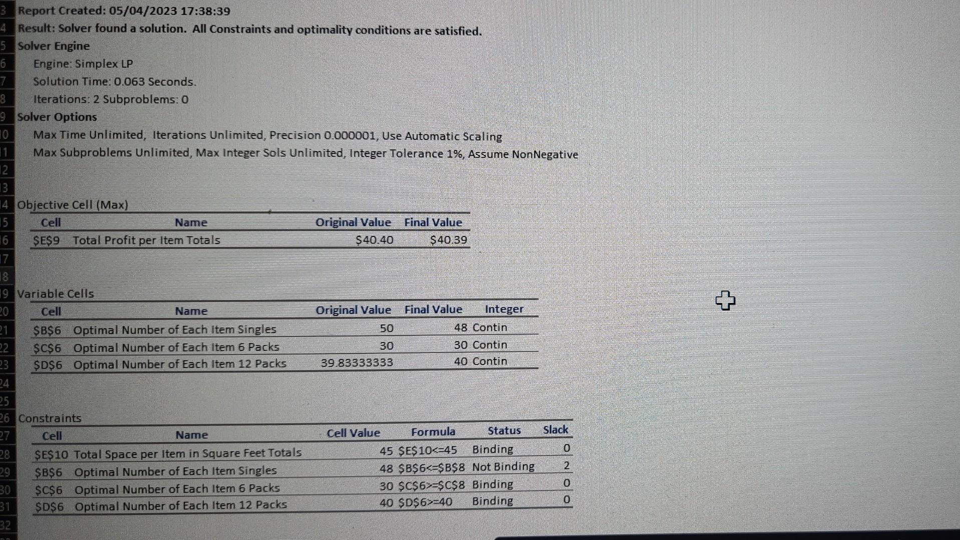 Solved Report Created: 05/04/2023 17:38:39 Result: Solver | Chegg.com