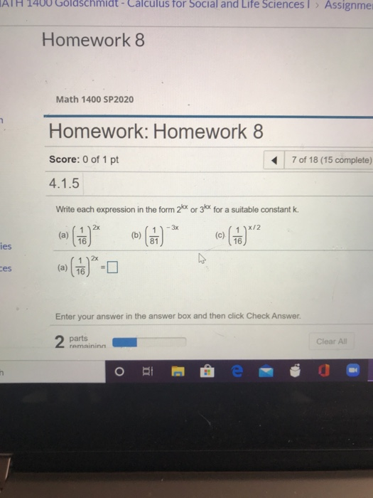 Solved write each expression in the form 2^kx or 3^kx for a | Chegg.com