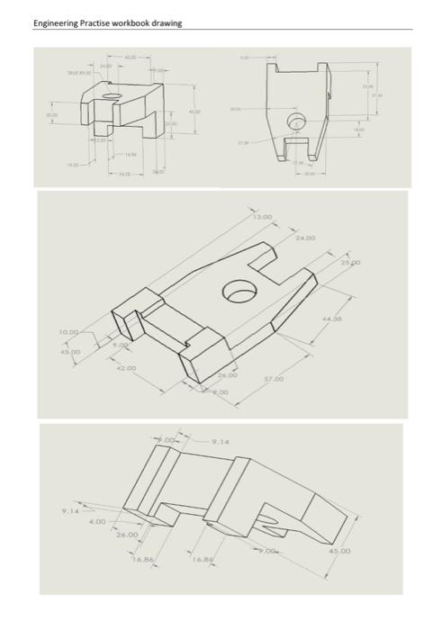 Solved Sketch the front, left, top, back, and bottom view in | Chegg.com