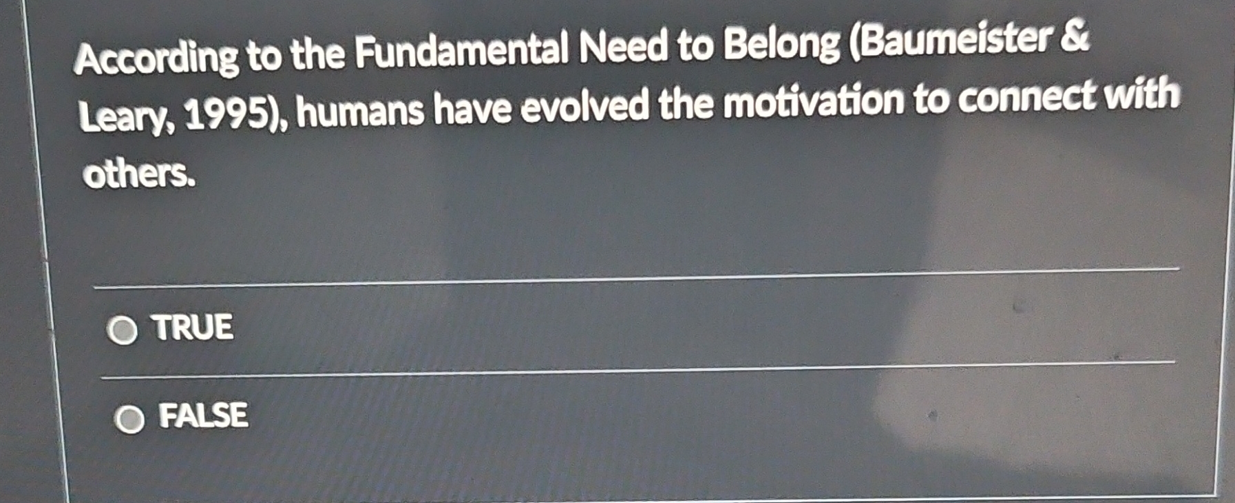 Solved According to the Fundamental Need to Belong | Chegg.com