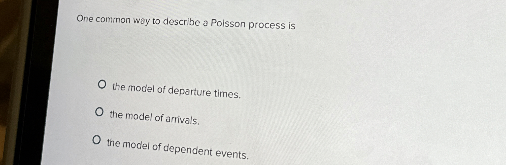 Solved One common way to describe a Poisson process isthe | Chegg.com