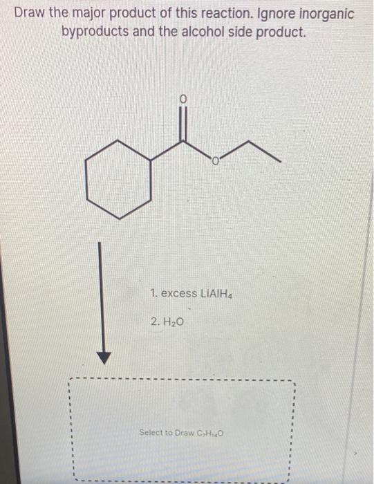 Solved Draw the major product of this reaction. Ignore | Chegg.com