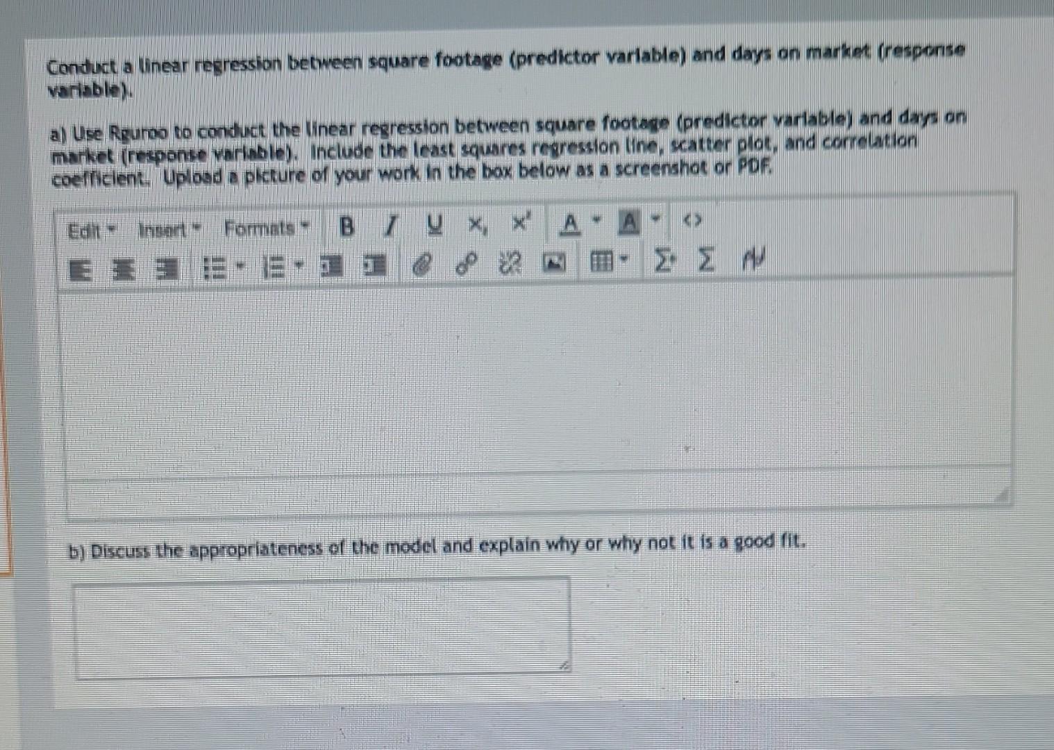 Solved Response Versus Numerical Predictor Lerst Squares | Chegg.com