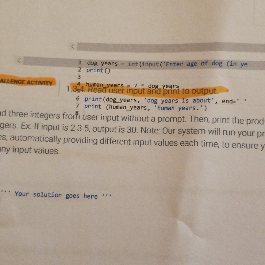 Solved READread 3 Integers From Yser Input Without A Prom