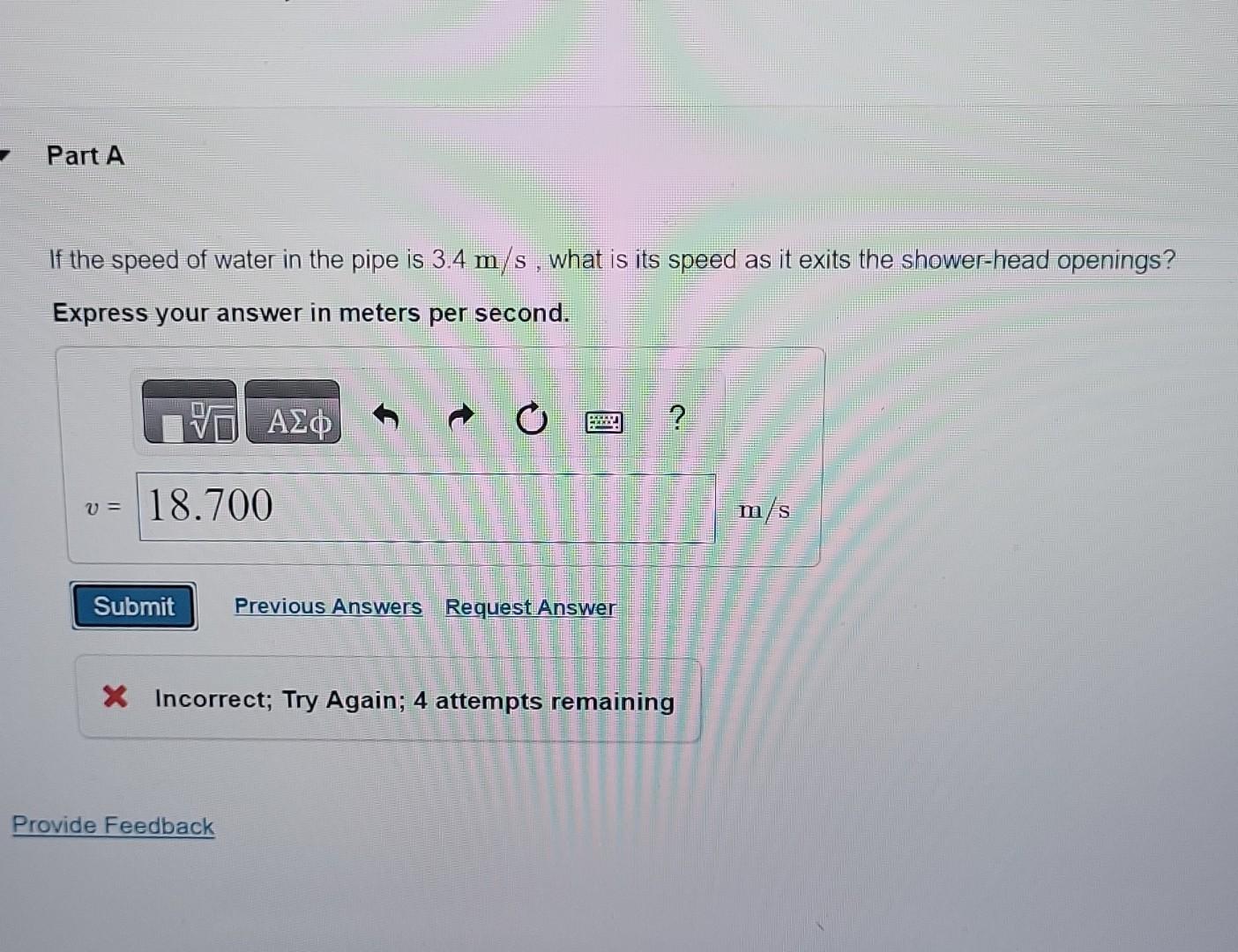 Solved A shower head has 20 circular openings, each with | Chegg.com