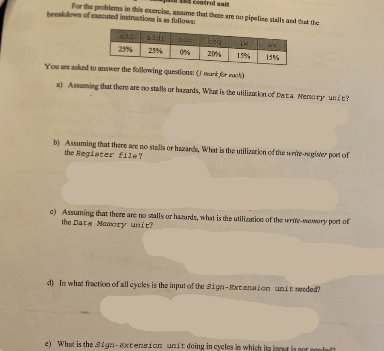 Solved For the problems in this exercise, assume that there | Chegg.com