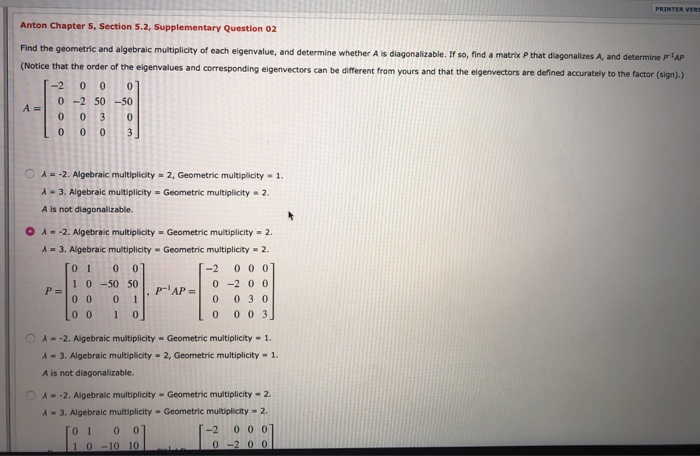 Solved PRINTER VE Anton Chapter 5, Section 5.2. | Chegg.com