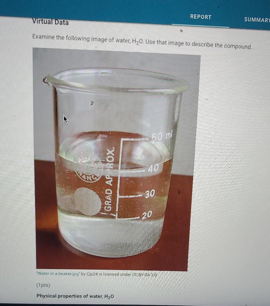 Solved . Examine a sample of water, H2O, and describe its | Chegg.com