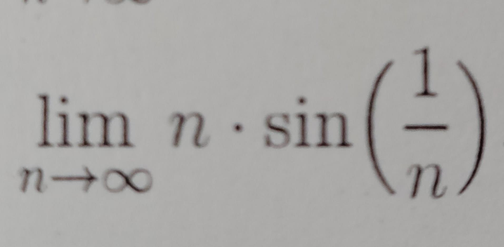 Solved lim n · sin ( ! n- n | Chegg.com