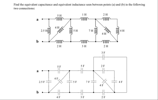 Solved Find the equivalent capacitance and equivalent | Chegg.com