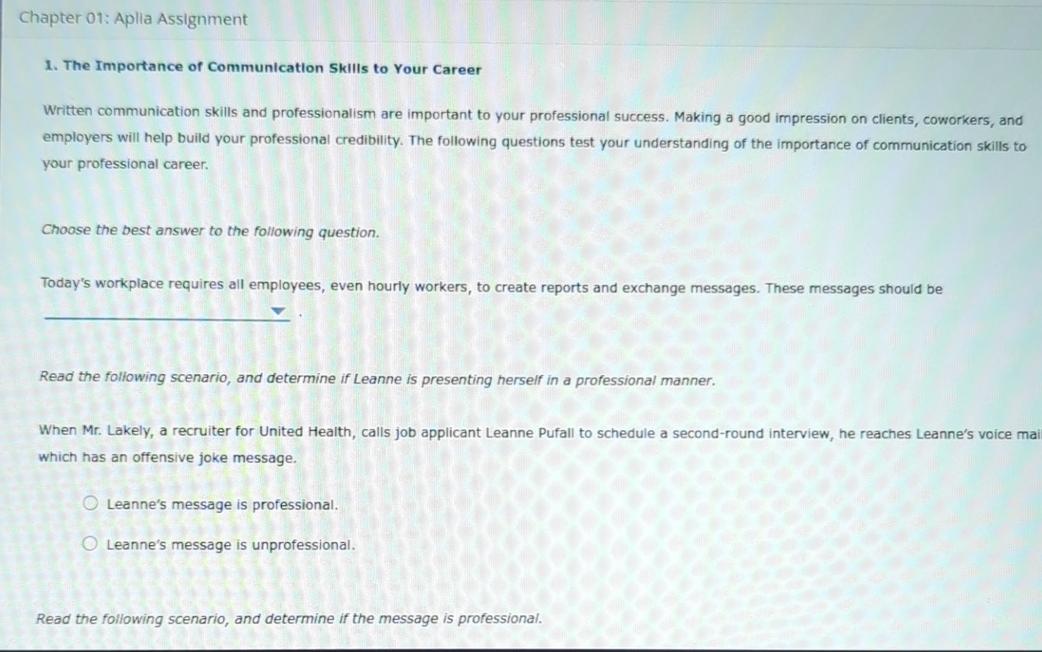 Solved Chapter 01: Aplia AssignmentThe Importance of | Chegg.com