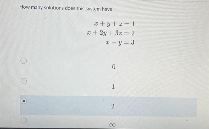 Solved How many solutions does this system have | Chegg.com