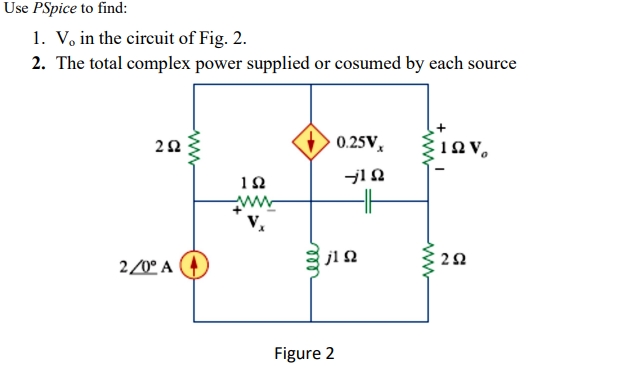 Solved Use PSpice to find:Vo ﻿in the circuit of Fig. 2.The | Chegg.com