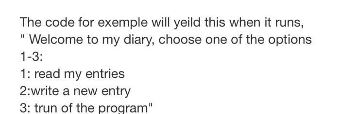 Solved how to make a diarybook with 3 classes using intellji | Chegg.com