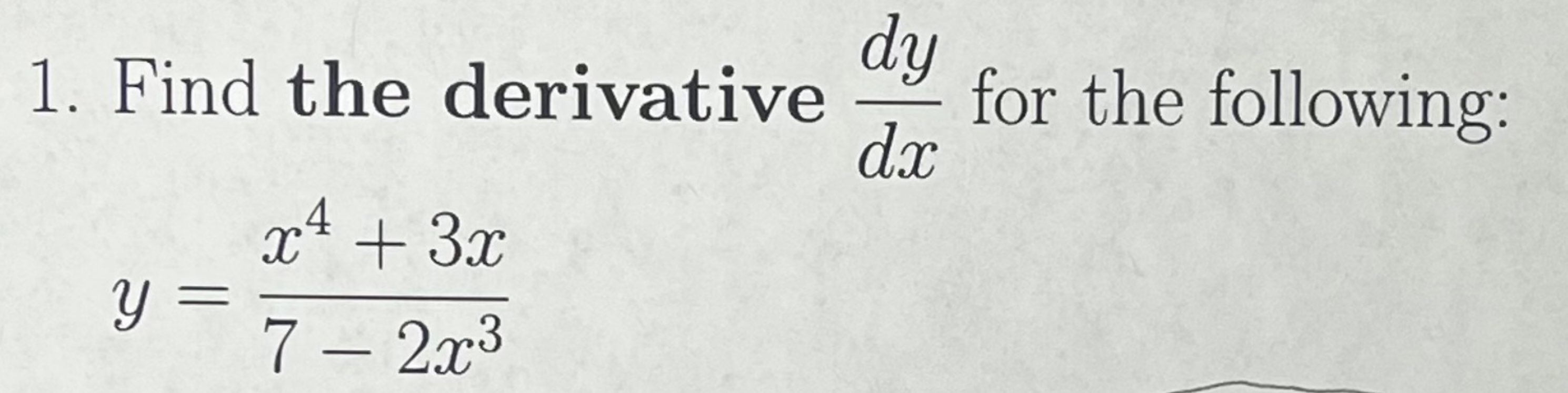 Solved Find the derivative dydx ﻿for the | Chegg.com